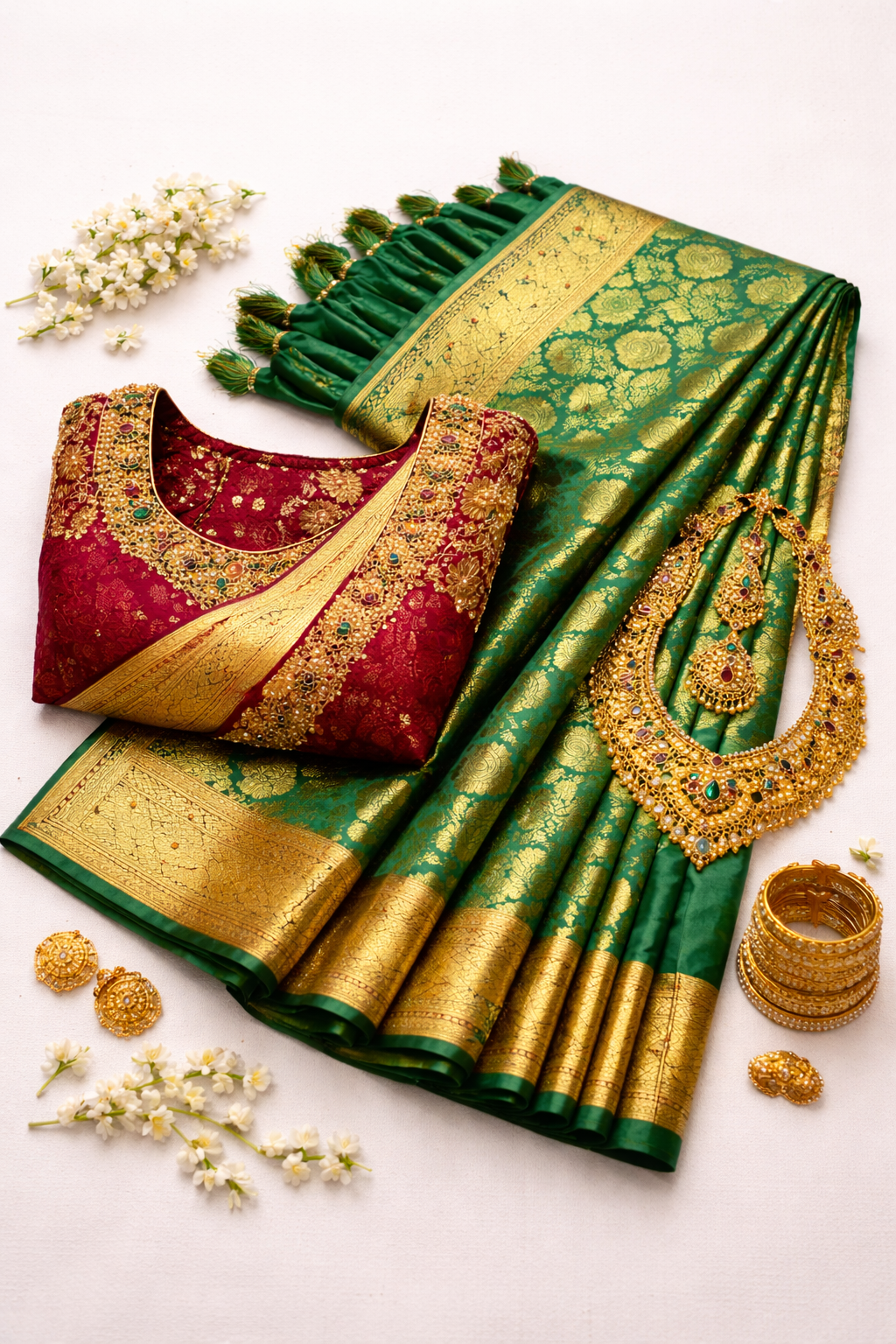 Kanjivaram Saree with Contrast Blouse: Unique Combinations to Try This ...