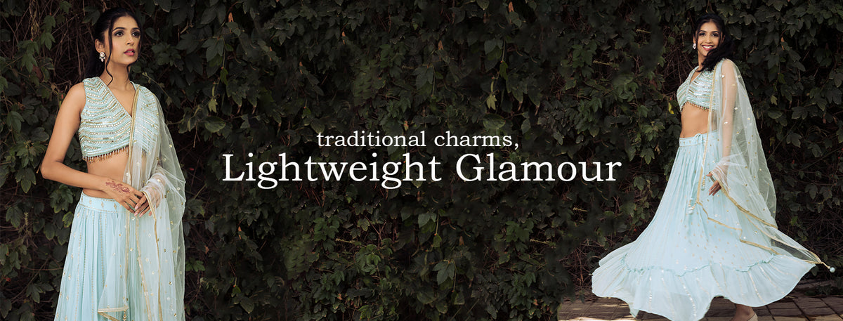 BUY BEST LIGHT WEIGHT LEHENGAS ONLINE | HOUSE OF HIND – House of Hind