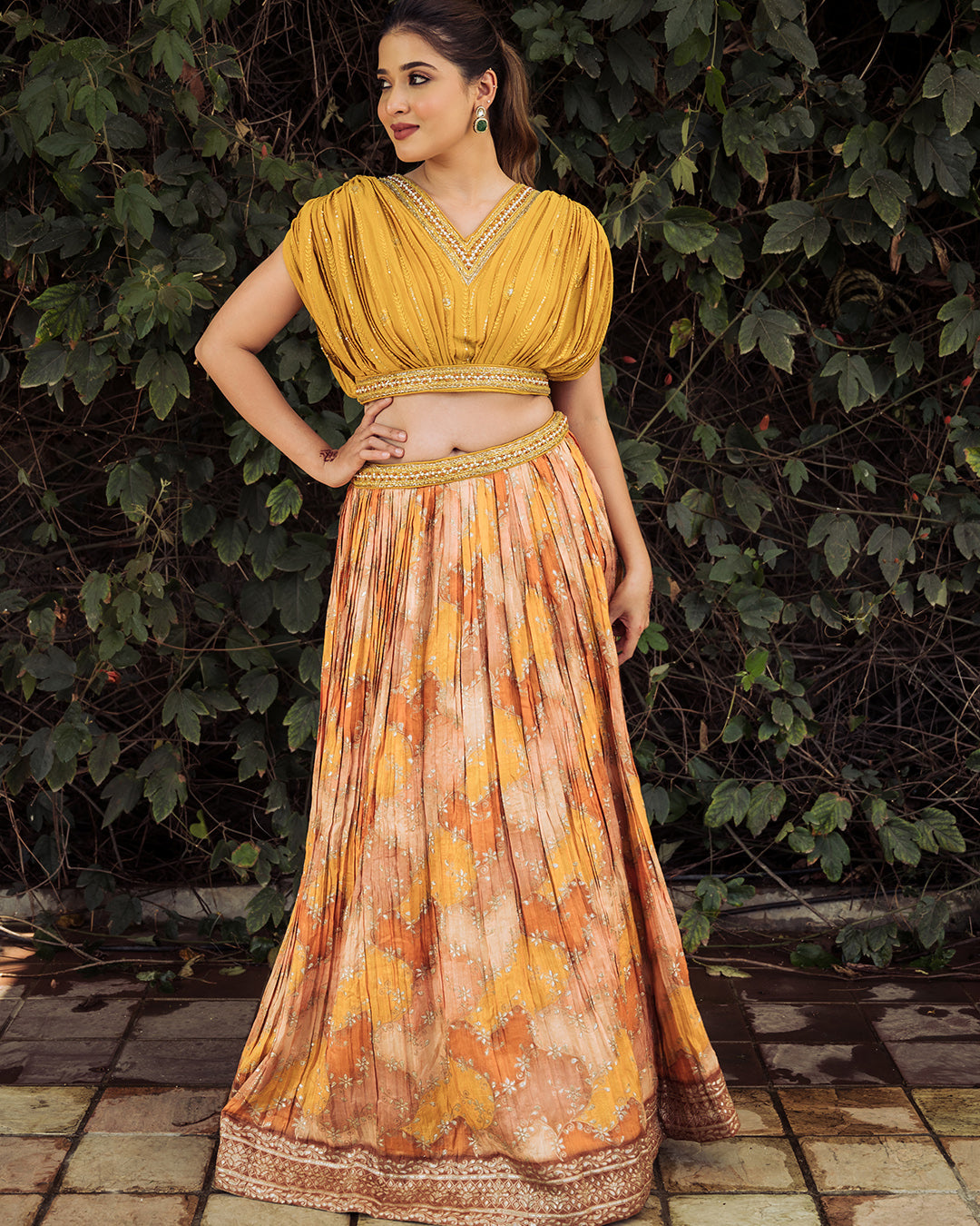 Mustard Colour Lehenga - Buy Mustard Yellow Colour Lehenga Online ...